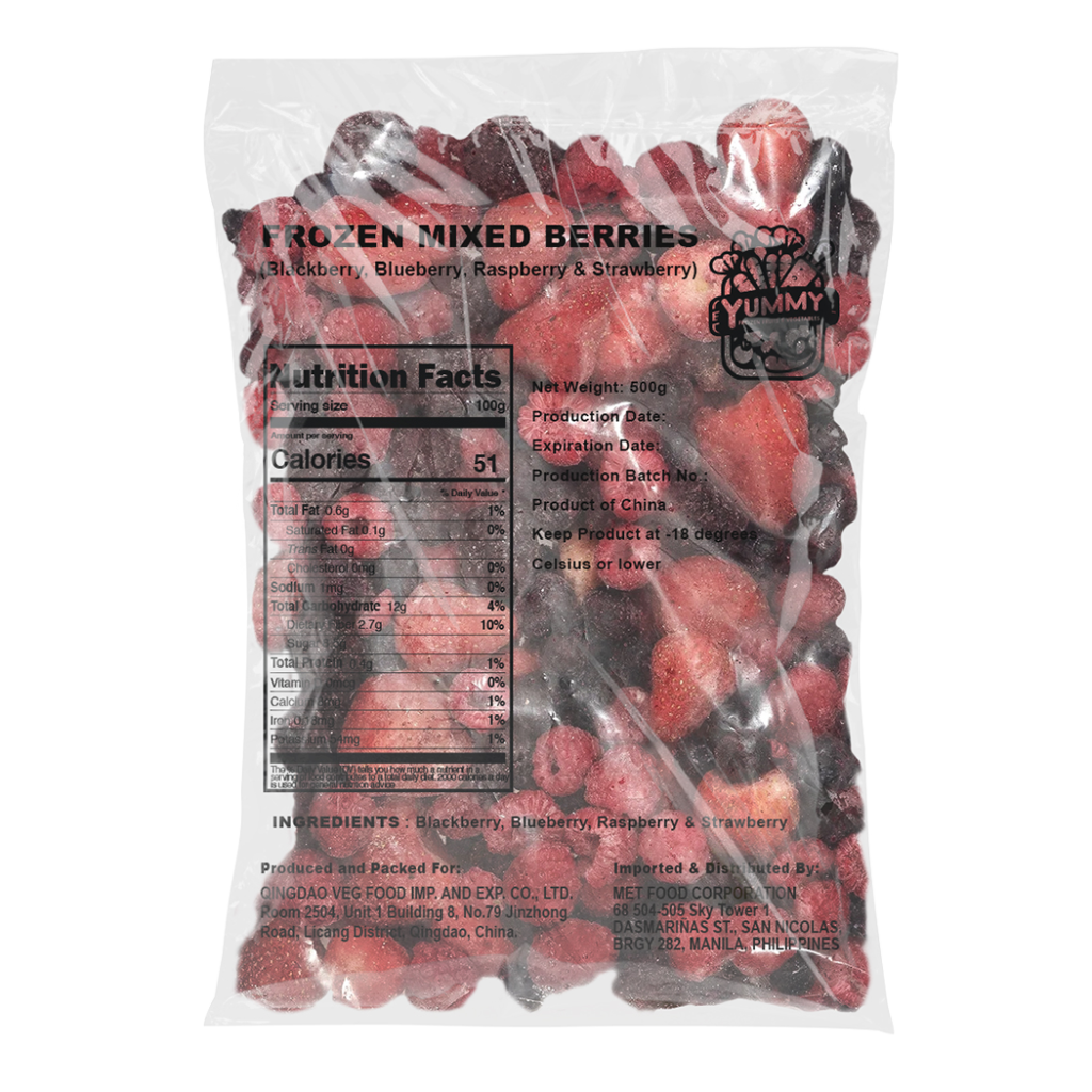 YUMMY Frozen Mixed Berries (Blackberry, Blueberry, Raspberry ...